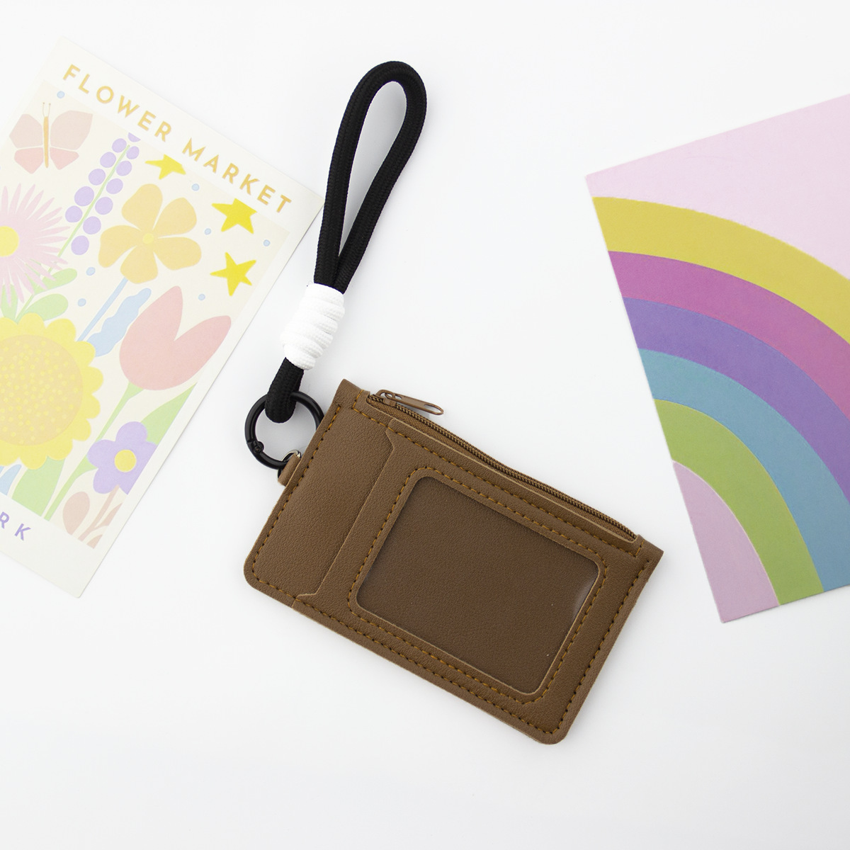 Hand-woven dopamine-colored portable multi-functional card holder and ...
